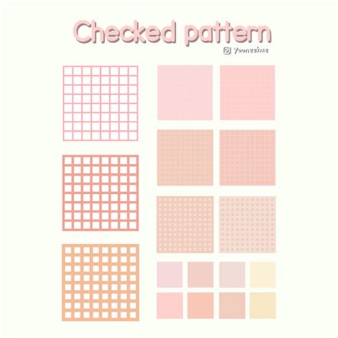 Pink Check Memo Sticker Webudding
