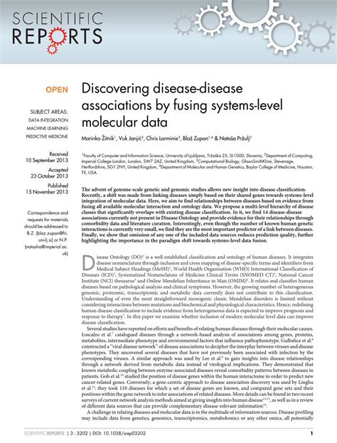 Pdf Discovering Disease Disease Ucl Computer Science Dokumen Tips