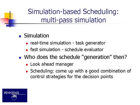 Simulation Based Scheduling And Control Richard A Wysk Ie