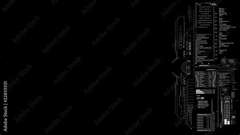 png alpha hud interface right side left side empty for your infographic technological futuristic