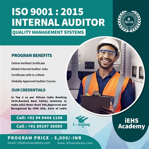 Iso 9001 Internal Auditor Quality Management Systems