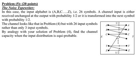 Solved Problem Points The Noisy Typewriter In Chegg