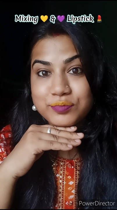 Mixing 💛 And 💜 Lipstick💄 Shorts Youtubeshorts Shortvideo Makeuphacks