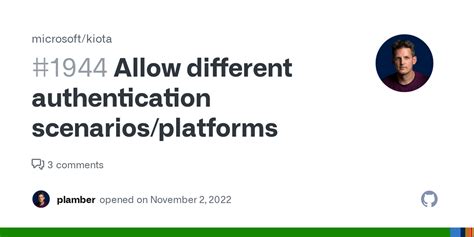 Allow Different Authentication Scenarios Platforms · Issue 1944