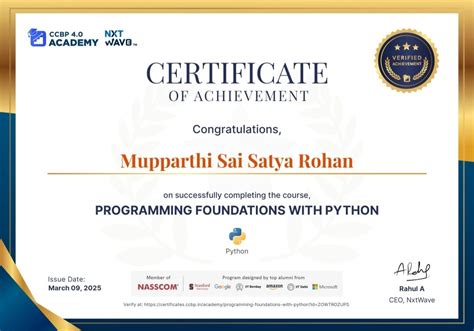 python programming innovation nxtwave ccbpian sai satya rohan