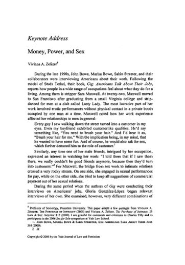 Keynote Address Money Power And Sex Keynote Address Money Power And Sex