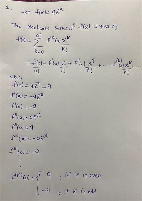 [solved] find the maclaurin series for the given function 96‘x what