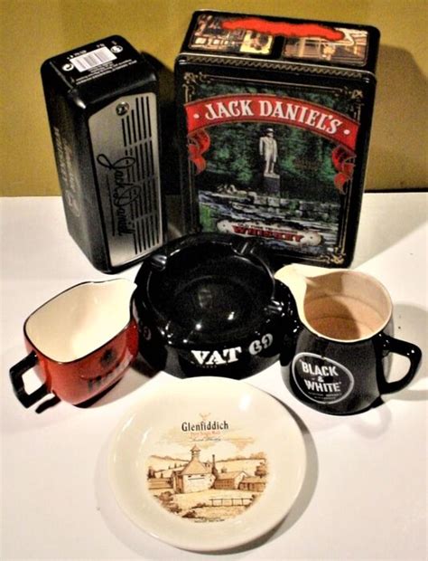 Six Whiskey Related Items Ceramic And Metal Catawiki