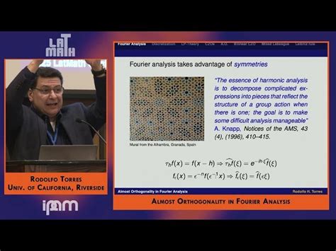 Free Video Almost Orthogonality In Fourier Analysis From Singular Integrals To Function Spaces
