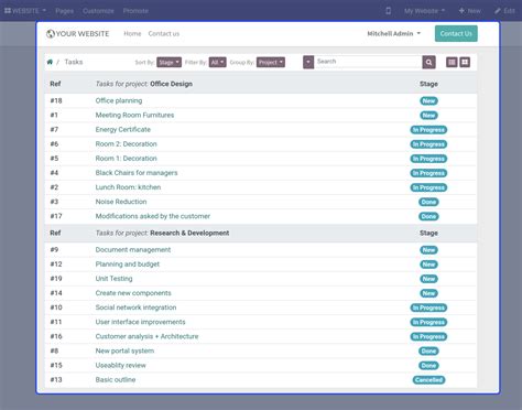 odoo website project kanban view webkul