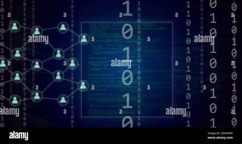 Image Of Moving Layers Of Processing Data And People Networks On Dark Background Connection