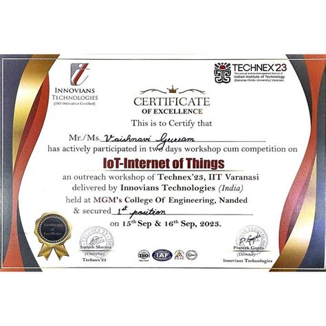 Vaishnavi Vinaykumar Gurram On Linkedin Iotchampion Learningandwinning