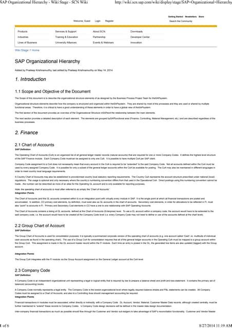 Sap Organizational Hierarchy Pdf