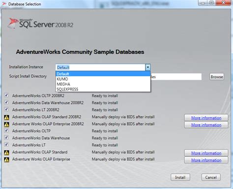 Hodentekmsss Installing Adventureworks Sample Databases