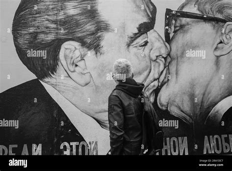 Berlin Germany April View Of A Tourist Looking At The