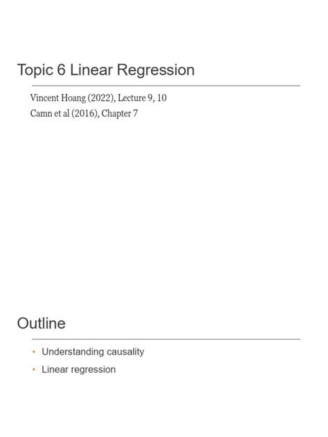 Topic 6 Understanding Causality And Regression Updated Pdf Coefficient Of Determination