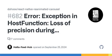 Error Exception In Hostfunction Loss Of Precision During Arithmetic
