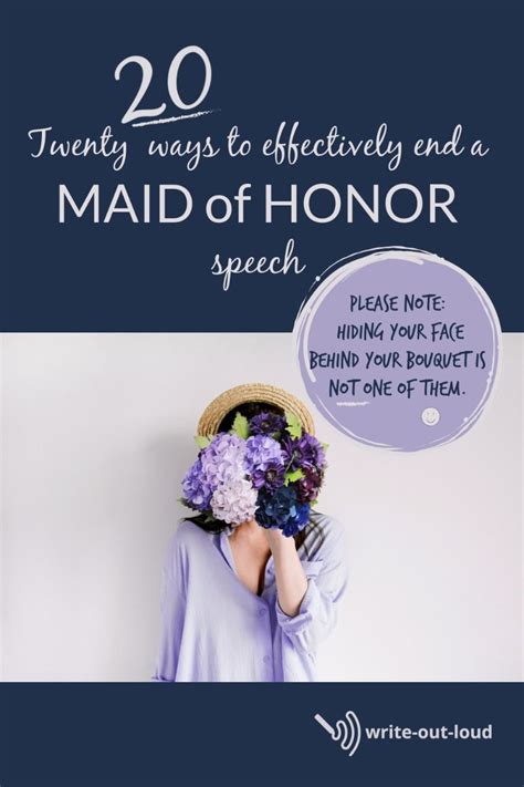 How To End A Maid Of Honor Speech Artofit