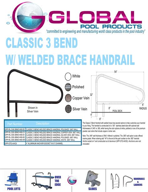 Classic 3 Bend With Welded Brace Handrail Zao Inc Transfer Hoists And Care Solutions