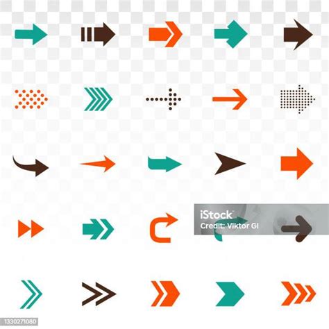 투명 한 배경에 고립 된 평면 현대 간단한 화살표의 큰 세트 웹 디자인 모바일 앱 인터페이스 등을 위한 개념 화살표 컬렉션입니다 커서 벡터 일러스트레이션 곡선에 대한 스톡