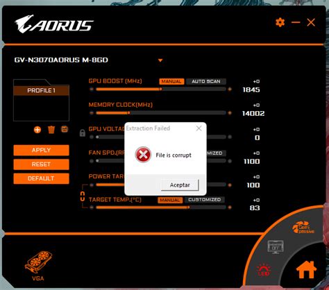 Having This Errror When I Try To Install Rgb Fusion 20 Using Aorus