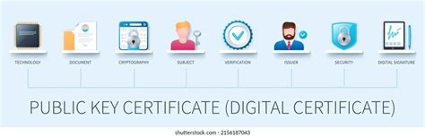 Public Key Certificate Digital Certificate Banner Stock Vector Royalty Free