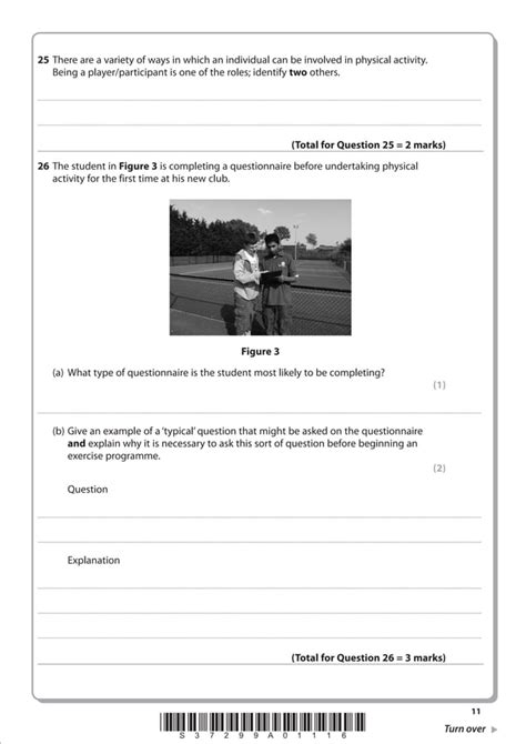 Gcse Pe Sample Assessment Questions Pdf