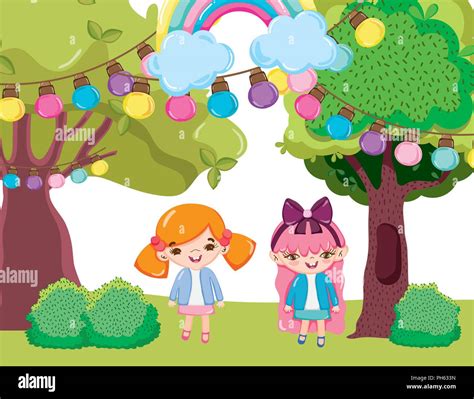 Girls Party Cartoons Stock Vector Image And Art Alamy