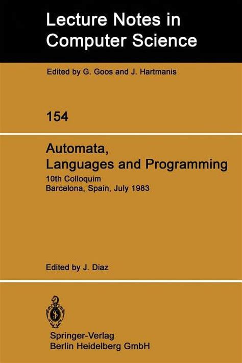Lecture Notes In Computer Science Automata Languages And Programming