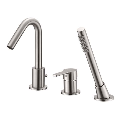 Sumerain 3 Hole Roman Tub Faucet With Handheld Shower Sprayer Bath
