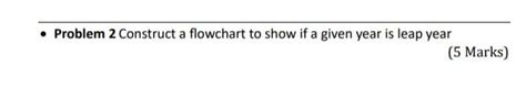 Solved Problem 2 ﻿construct A Flowchart To Show If A Given
