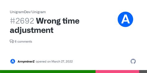 Wrong Time Adjustment · Issue 2692 · Unigramdevunigram · Github