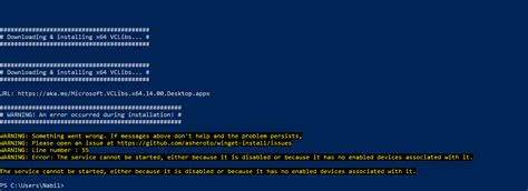 Warning Error The Service Cannot Be Started Either Because It Is Disabled Or Because It Has