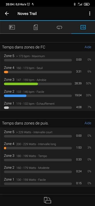 since 9 33 running power zone display different things between the two
