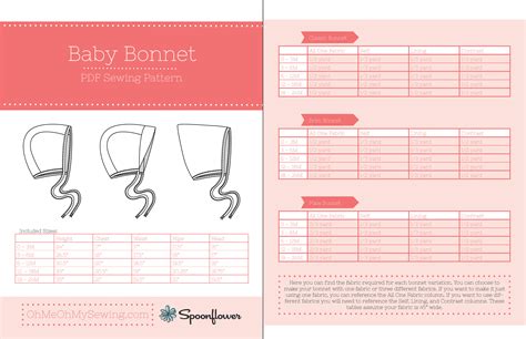 Bonnet Bundle PDF Sewing Pattern Etsy Australia