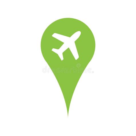 Map Pointer With Air Plane Icon Map Pointer Stock Vector Illustration Of Flight Plane