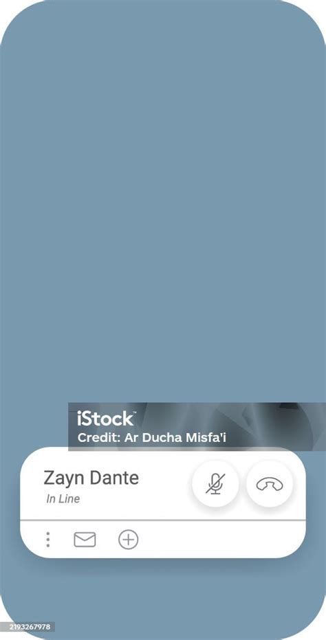 minimalist floating notification ui for incoming call stock