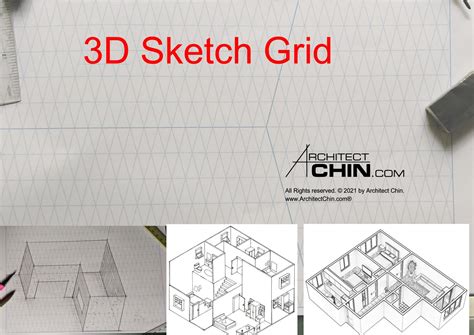 3d Sketch Perspective Grid Printable Printable Grid Drawing Grid Interior Design Template