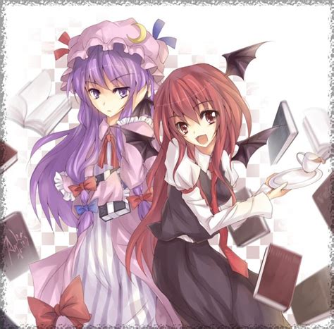 Koakuma And Patchouli Knowledge Touhou Drawn By Asuka