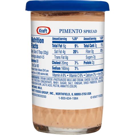Kraft Olive Pimento Cheese Spread Kraft Pimento Cheese Spread 5 Oz
