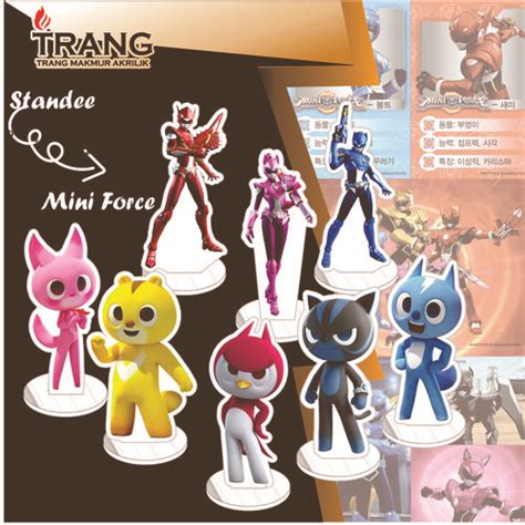 Jual Standee Figure Akrilik Mini Force Standing Action Figure Acrylic