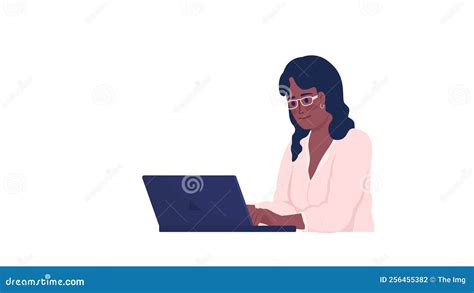 animated female coder character stock footage video of engineer flat 256455382