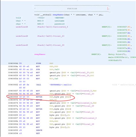 Byte Ptr Assembly Instruction Rghidra