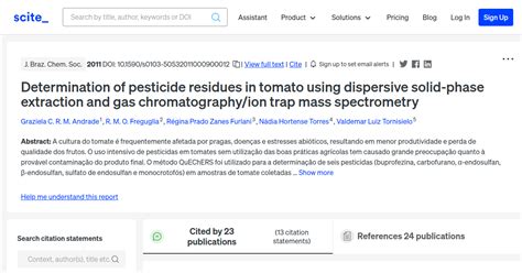 Determination Of Pesticide Residues In Tomato Using Dispersive Solid