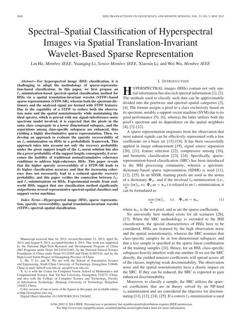 pdf spectral─spatial classification of hyperspectral images via