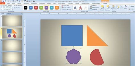 How To Insert A Simple Shape In PowerPoint 2010