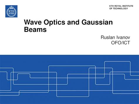 Pdf Wave Optics And Gaussian Beamsgaussian Spherical Waves Convert
