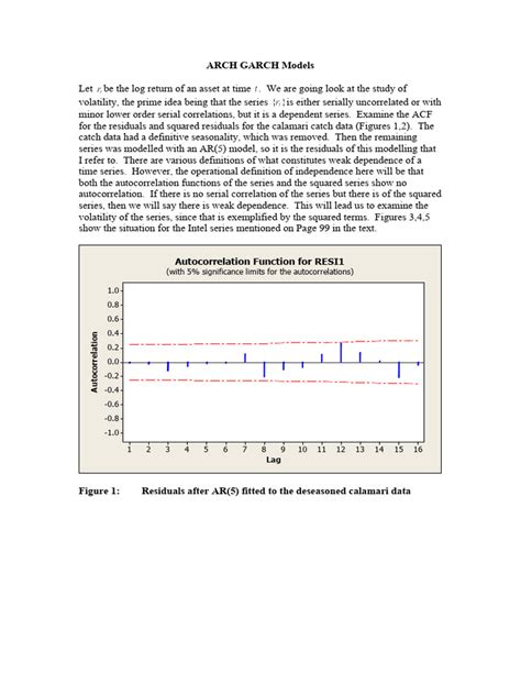 Arch Garch Models Pdf Autocorrelation Applied Statistics