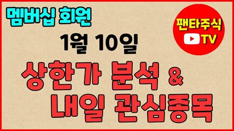 주식 대장주and 내일 관심종목 Youtube