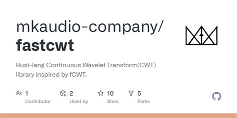 GitHub Mkaudio Company Fastcwt Rust Lang Continuous Wavelet Transform CWT Library Inspired
